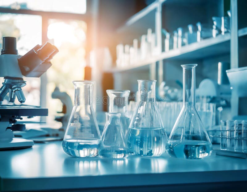 Laboratory Environment Featuring Lab Equipment, Test Tubes, and ...