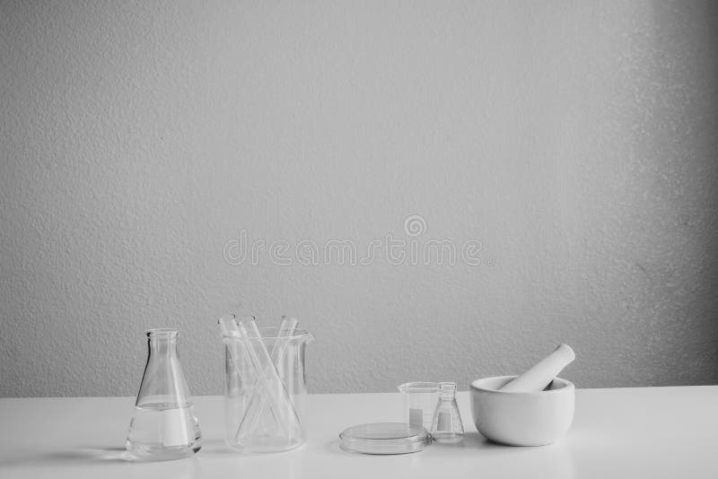 Science Laboratory Background . Clean and White Stock Image - Image of ...