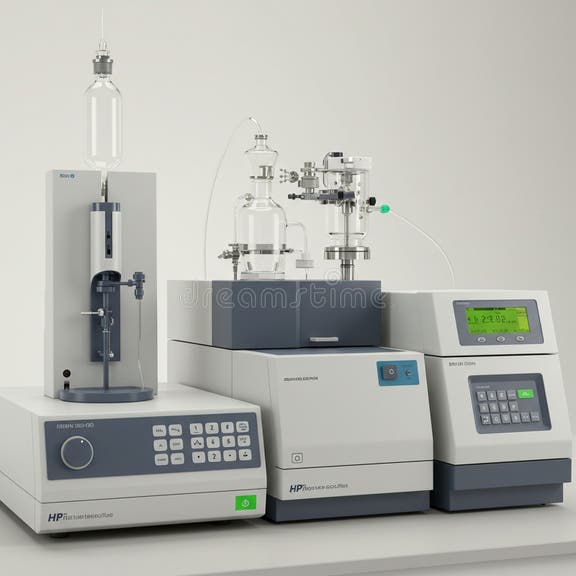 Laboratory Equipment Setup Featuring Advanced Instruments for Chemical ...