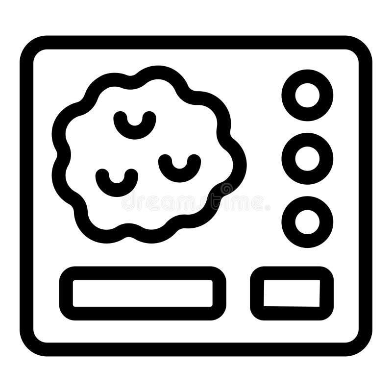 Laboratory Equipment Showing Bacteria Under Microscope Icon Stock ...