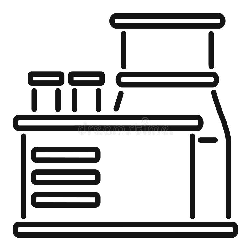 Laboratory Equipment Showing Glass Flasks on a Shelf Stock Vector ...