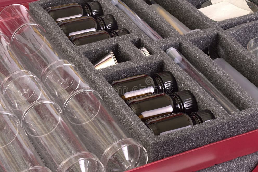 Laboratory Equipment in a Speciall Suitcase Stock Photo - Image of ...