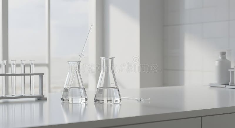 Laboratory Equipment on a Table in a Laboratory. Science ...