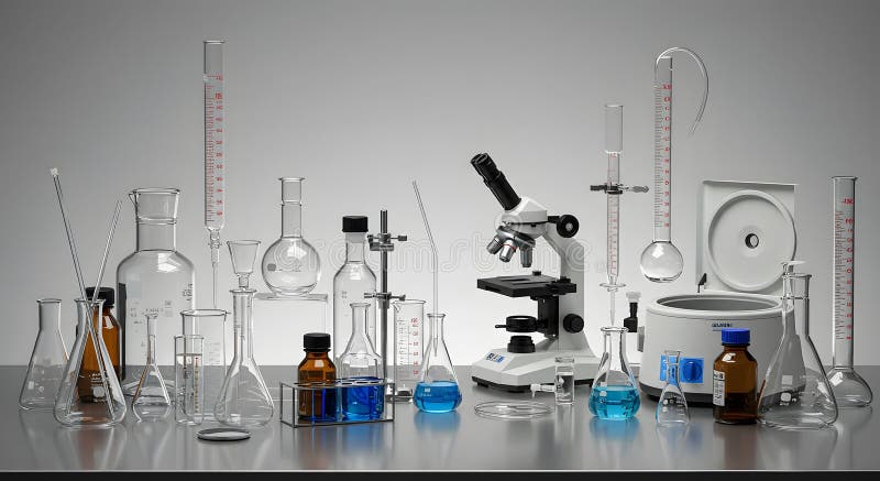 Laboratory Equipment on a Table in a Laboratory. Science ...
