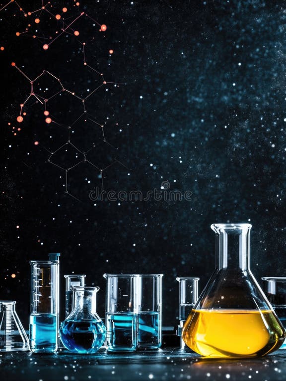 Laboratory Equipment on a Table, Various Glassware and Containers for ...