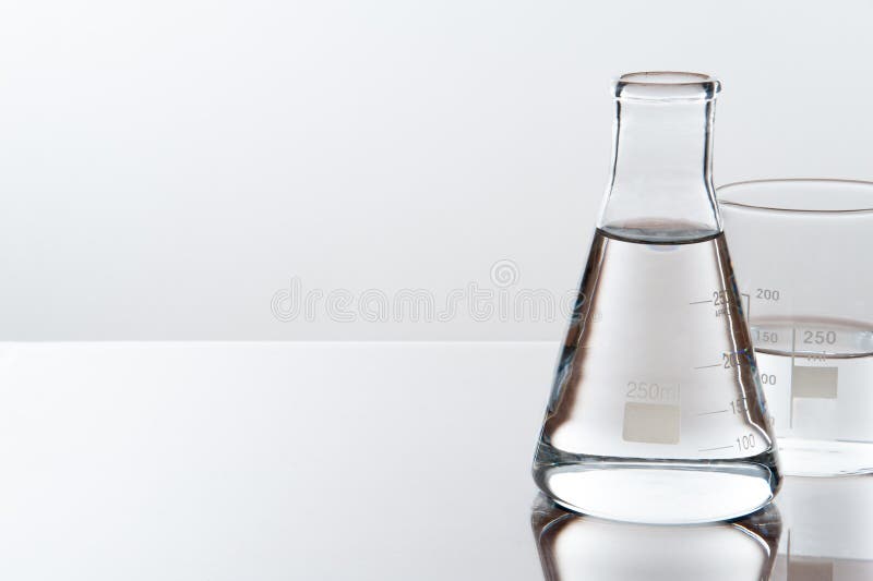 Laboratory Equipment on a Laboratory Table on a White Background during ...