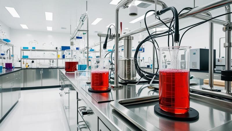 Laboratory Examination of Biological Samples Stock Illustration ...