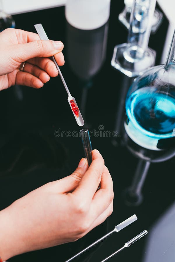 Laboratory experiment stock image. Image of instrument - 64291281