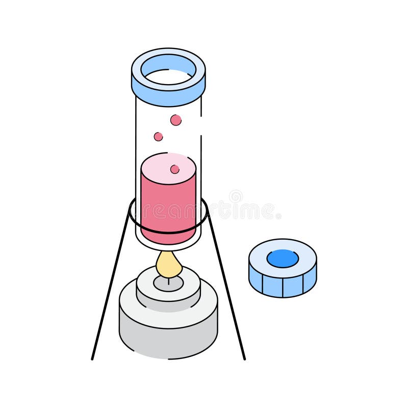 Laboratory Experiment Icon Creatively Designed in Isometric Style Stock ...