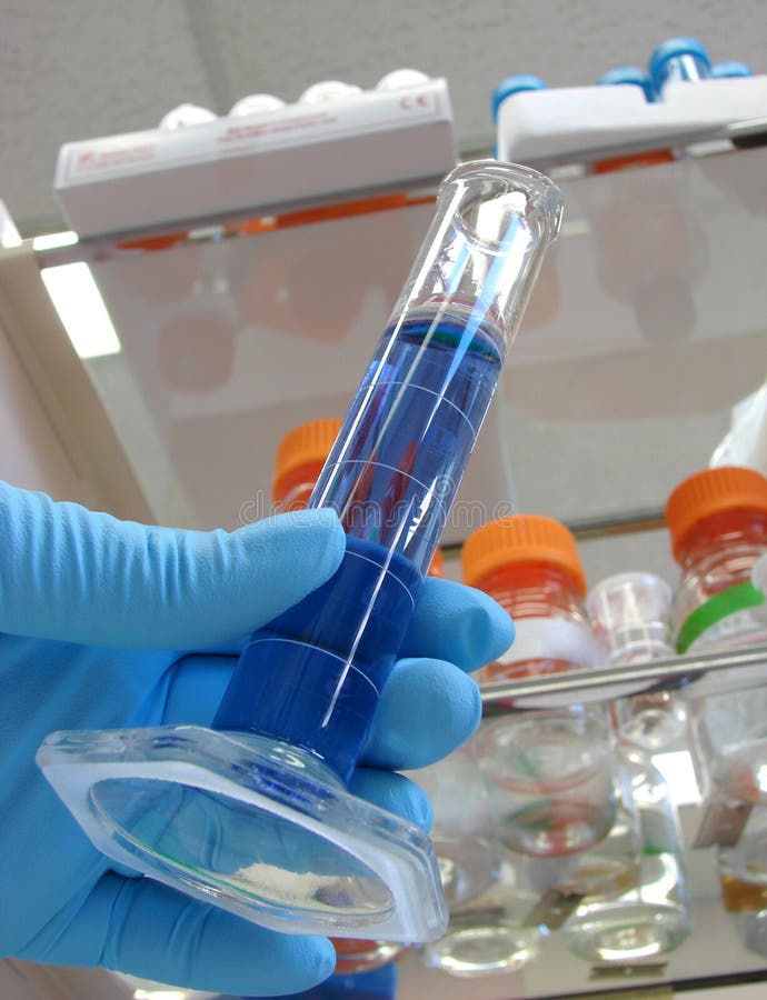 Laboratory Experiment in Science Research Lab Stock Photo - Image of ...