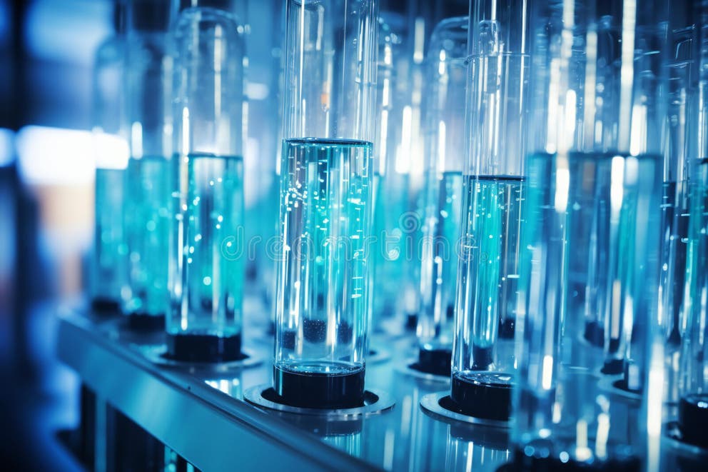 Laboratory Experiment in Science Research Lab, Laboratory Test Tubes in ...