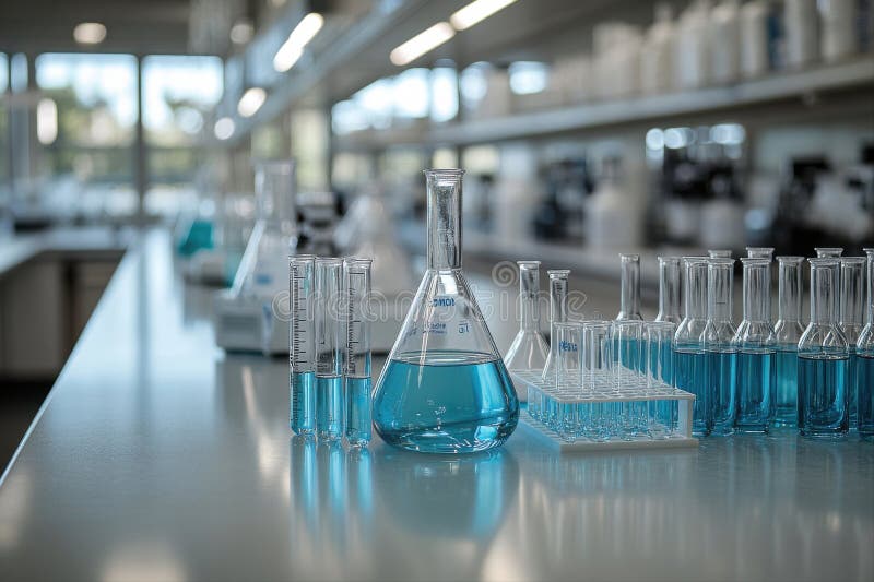 Laboratory Experiment Setup Close-up of Modern Scientific Equipment in ...