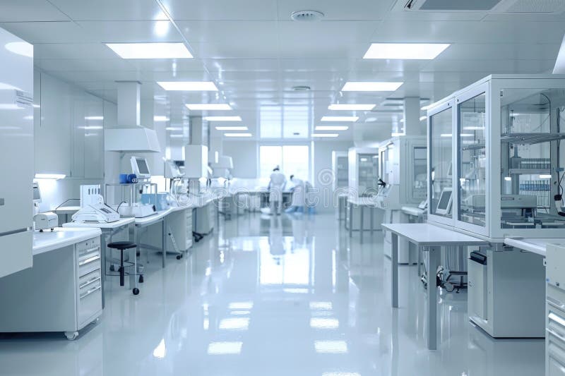 Modern Pharmaceutical Laboratory Interior with Advanced Equipment and ...