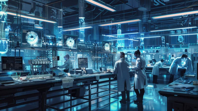 The Laboratory is Filled with Modern Technology, Where Researchers ...