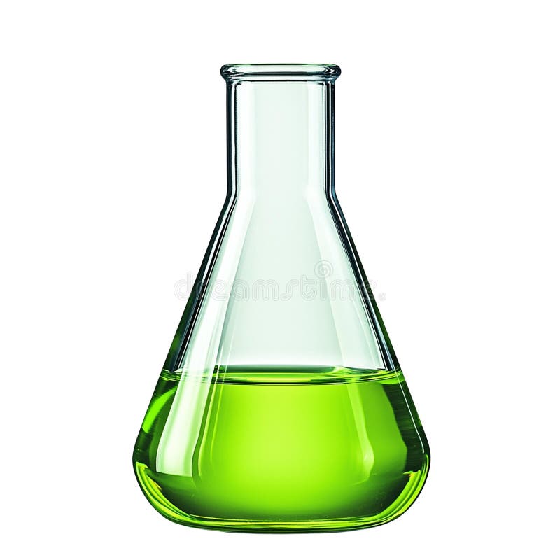 A Laboratory Flask Containing Vibrant Green Liquid for Experiments ...