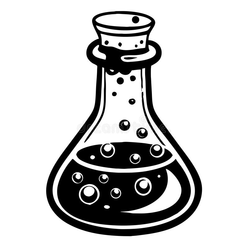 Laboratory Flask Filled with Bubbling Liquid Ideal for Science Themes ...