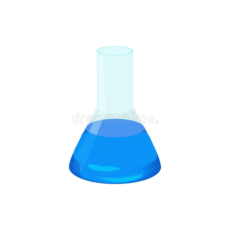 Laboratory Flask Icon, Cartoon Style Stock Vector - Illustration of ...