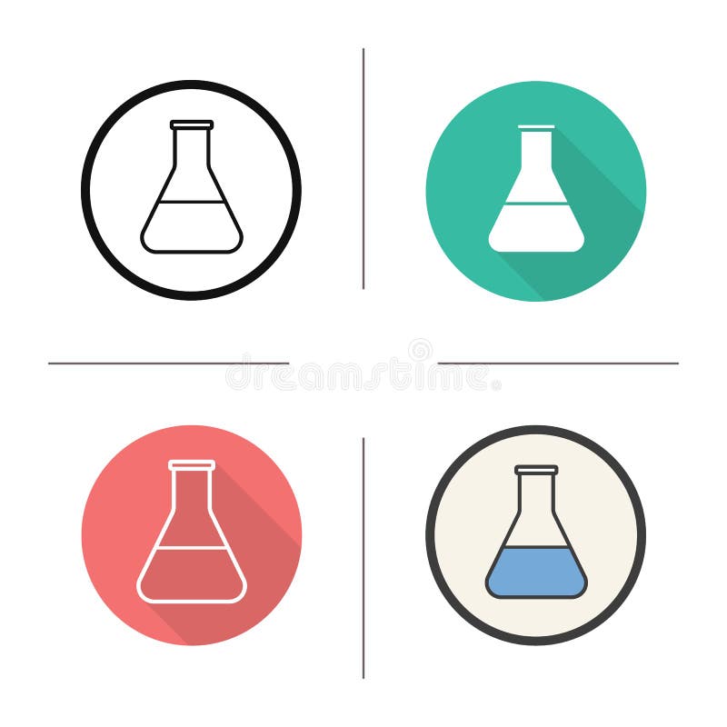 Laboratory flask icon stock vector. Illustration of chemistry - 167103377