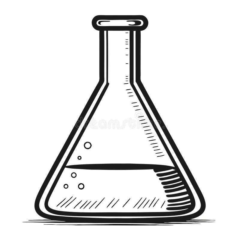 Laboratory Flask Illustration for Science Education and Experiment ...