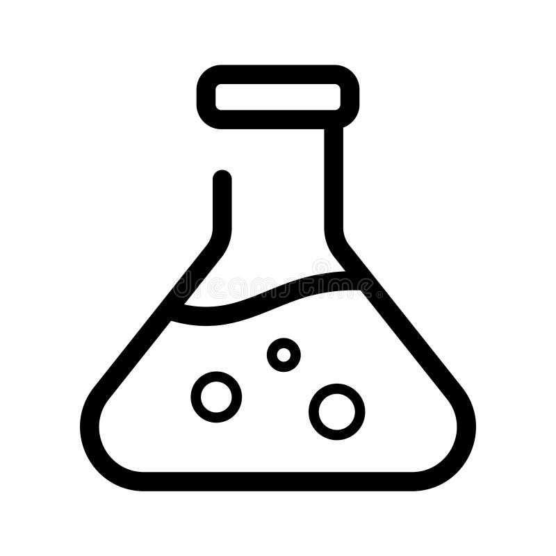 A Laboratory Flask Representing Experiments or Science Stock Vector ...