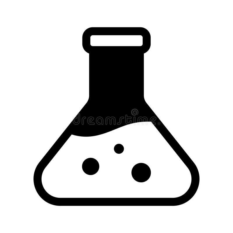 A Laboratory Flask Representing Experiments or Science Stock Vector ...