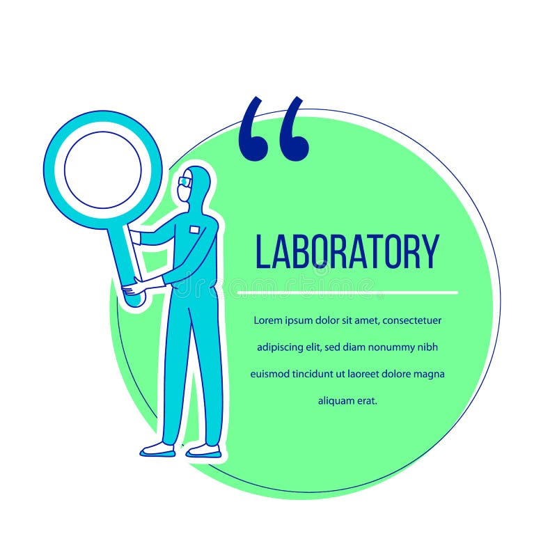 Laboratory Flat Silhouette Vector Character Quote Stock Vector ...