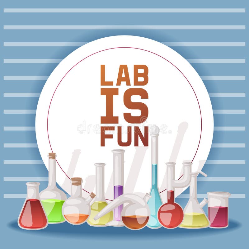 Laboratory is Fun Banner Vector Illustration. Different Laboratory ...