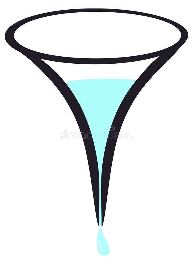 Laboratory funnel vector stock vector. Illustration of drop - 4285564