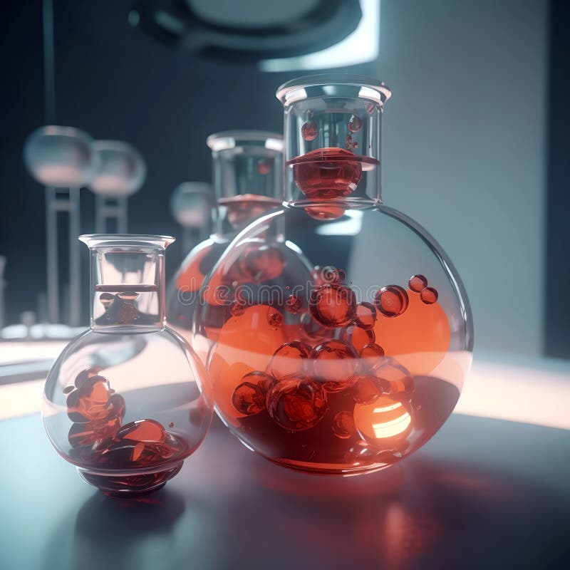 The Laboratory of the Future Stock Illustration - Illustration of ...