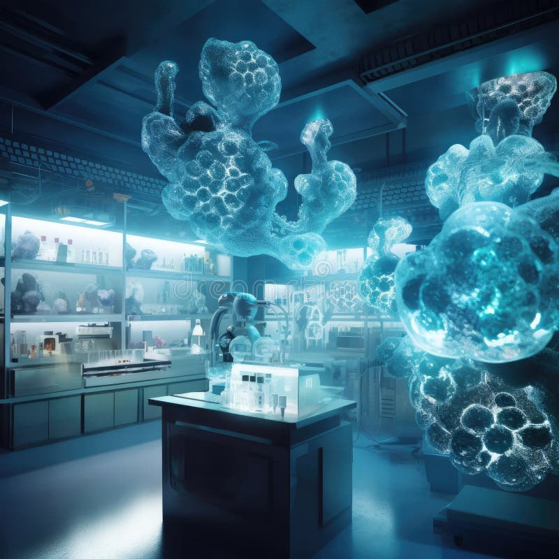 The Laboratory of the Future Stock Illustration - Illustration of ...