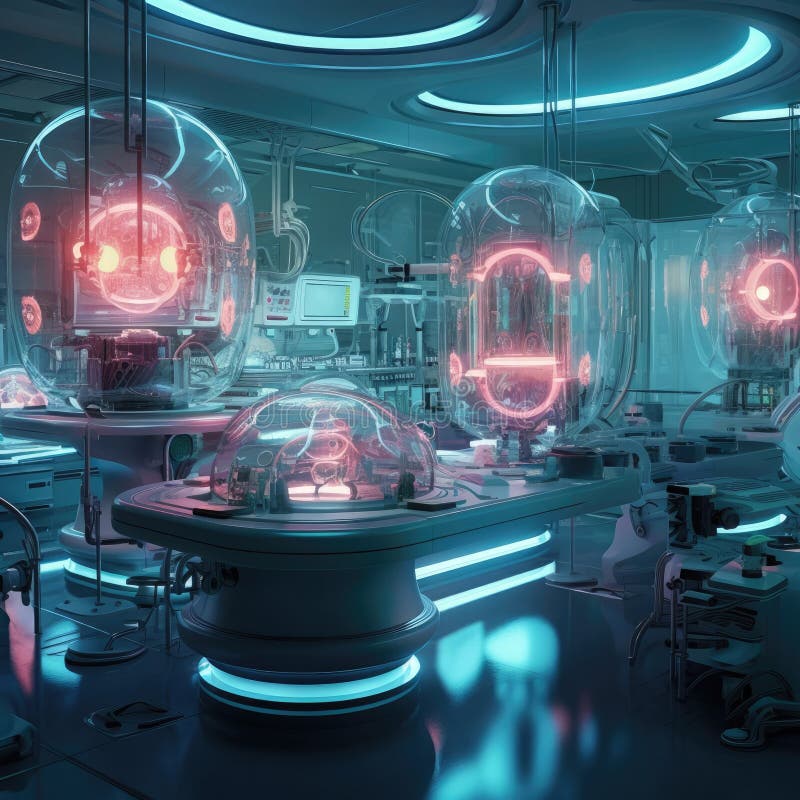 The Laboratory of the Future Stock Illustration - Illustration of ...