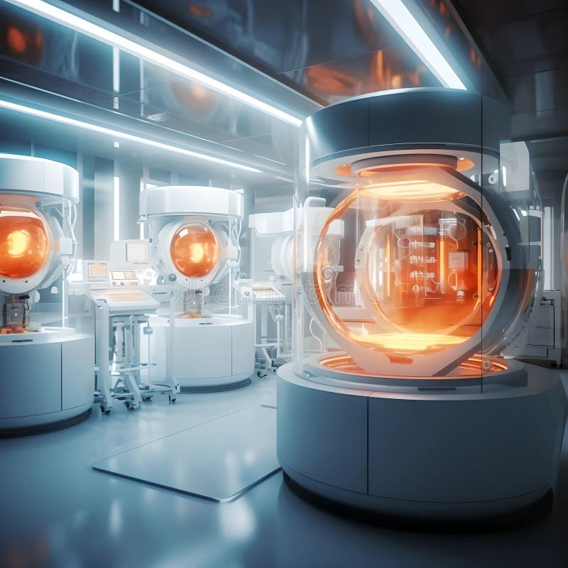 The Laboratory of the Future Stock Illustration - Illustration of ...