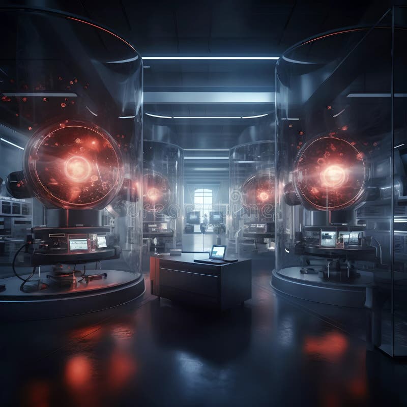 The Laboratory of the Future Stock Illustration - Illustration of ...