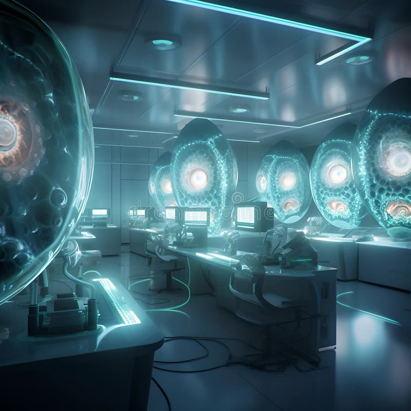 The Laboratory of the Future Stock Illustration - Illustration of ...