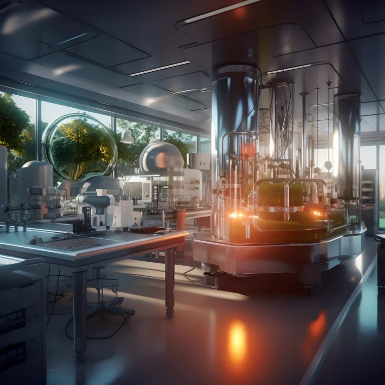 The Laboratory of the Future Stock Illustration - Illustration of data ...