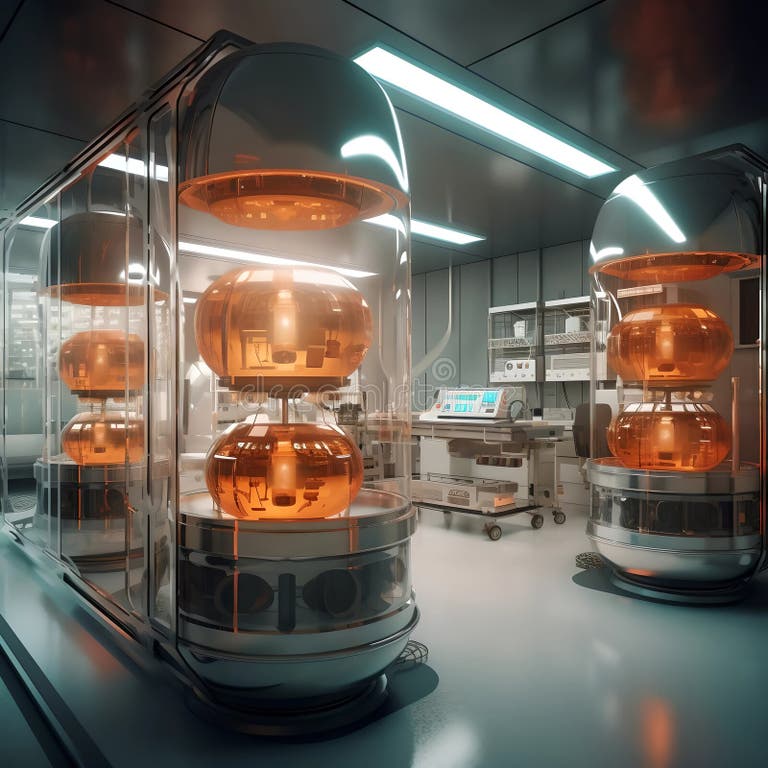 The Laboratory of the Future Stock Illustration - Illustration of ...