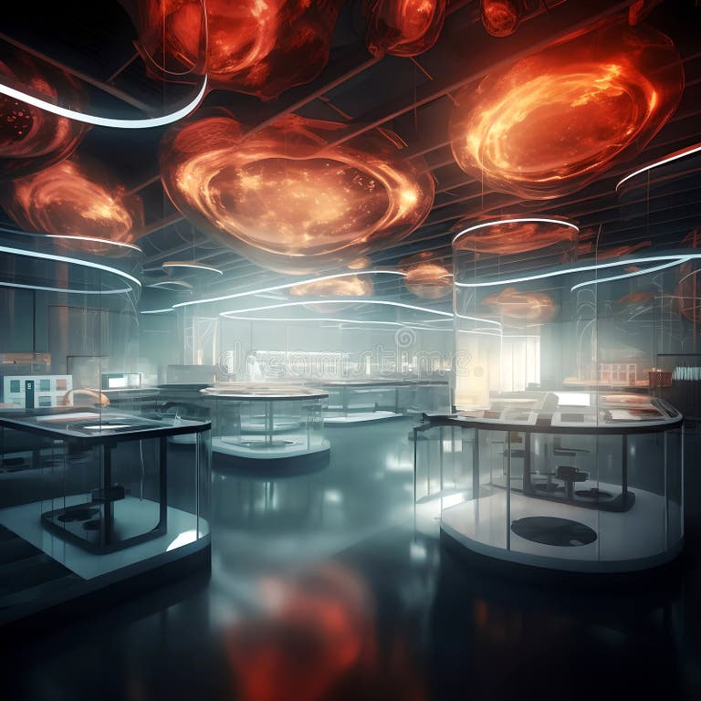 The Laboratory of the Future Stock Illustration - Illustration of ...