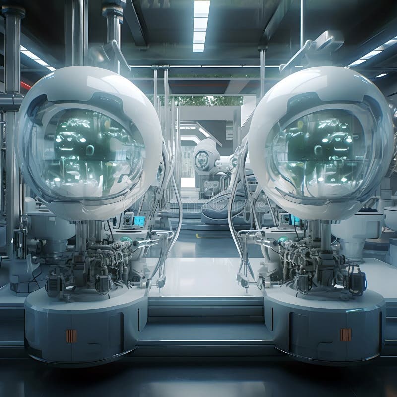 The Laboratory of the Future Stock Illustration - Illustration of ...