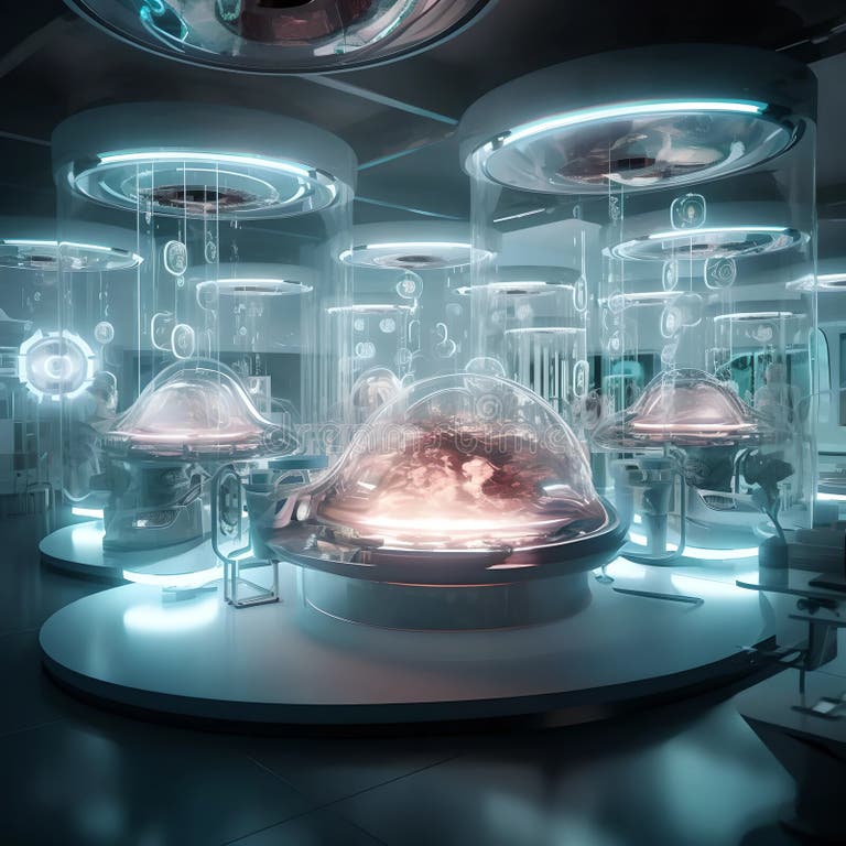 The Laboratory of the Future Stock Illustration - Illustration of ...