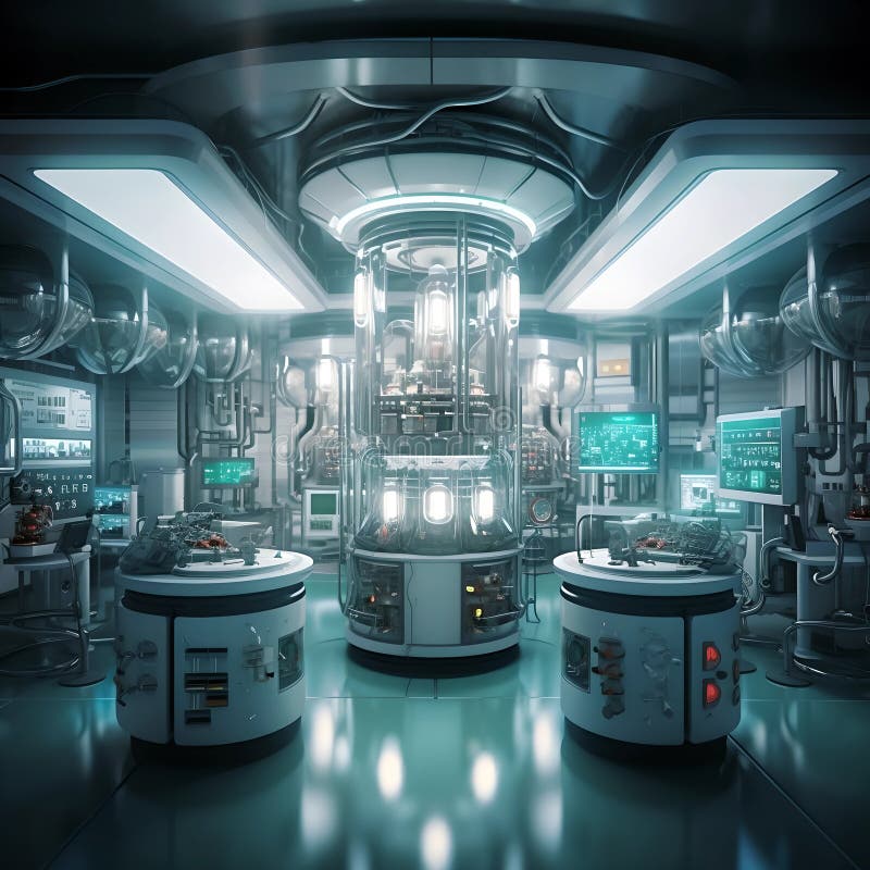 The Laboratory of the Future Stock Illustration - Illustration of ...