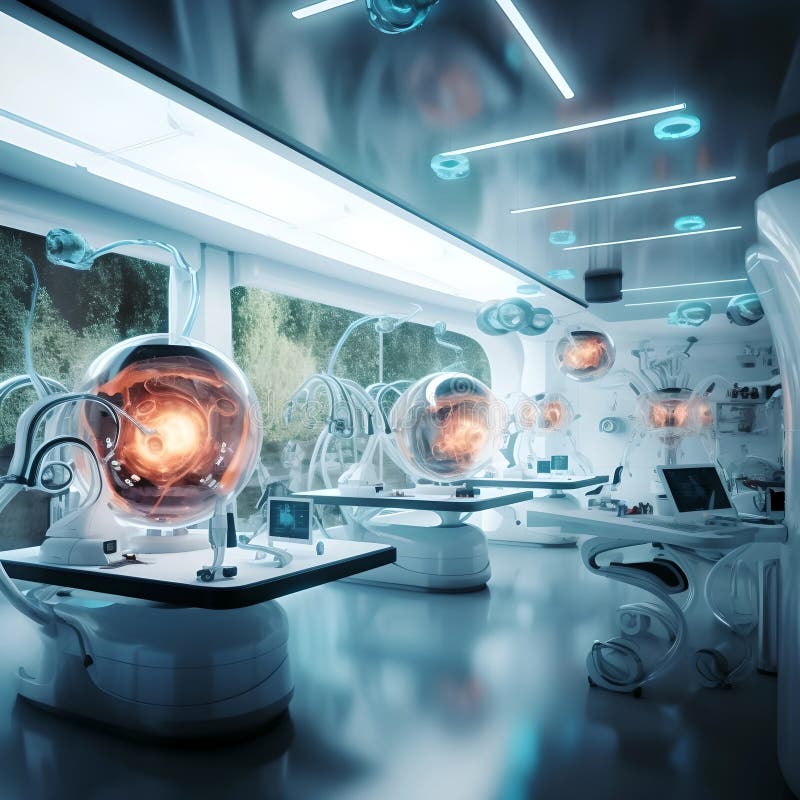 The Laboratory of the Future Stock Illustration - Illustration of ...