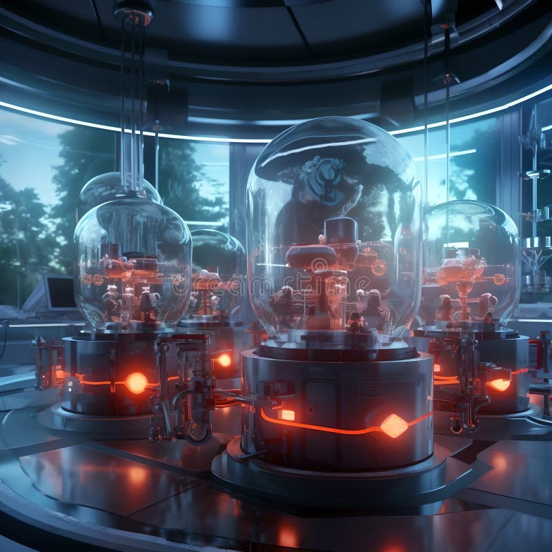 The Laboratory of the Future Stock Illustration - Illustration of ...