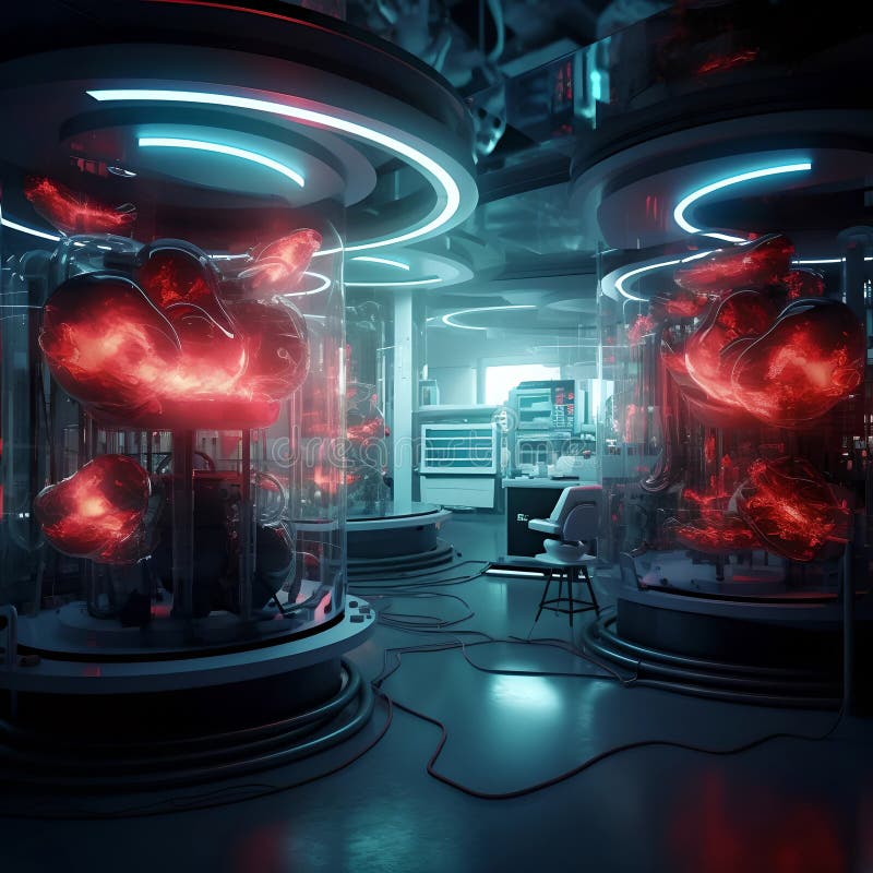 The Laboratory of the Future Stock Illustration - Illustration of ...