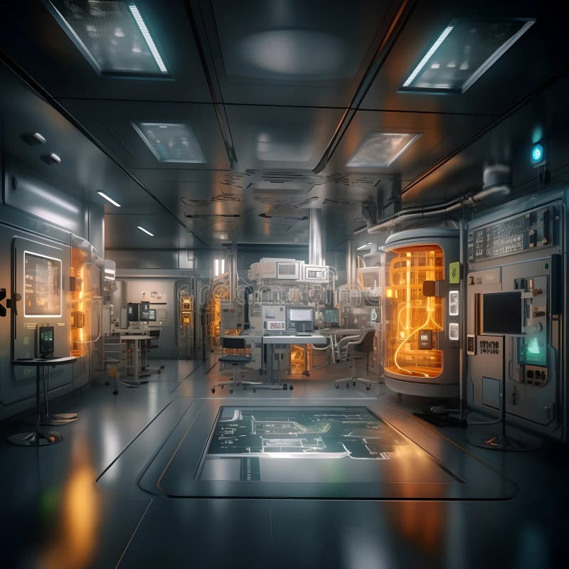 The Laboratory of the Future Stock Illustration - Illustration of ...