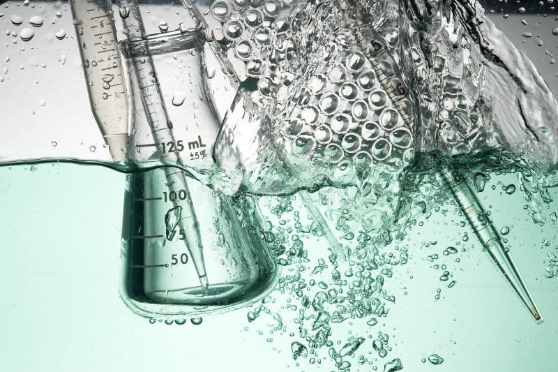 Laboratory Glass Test Tubes Closeup. Glassware Stock Photo - Image of ...