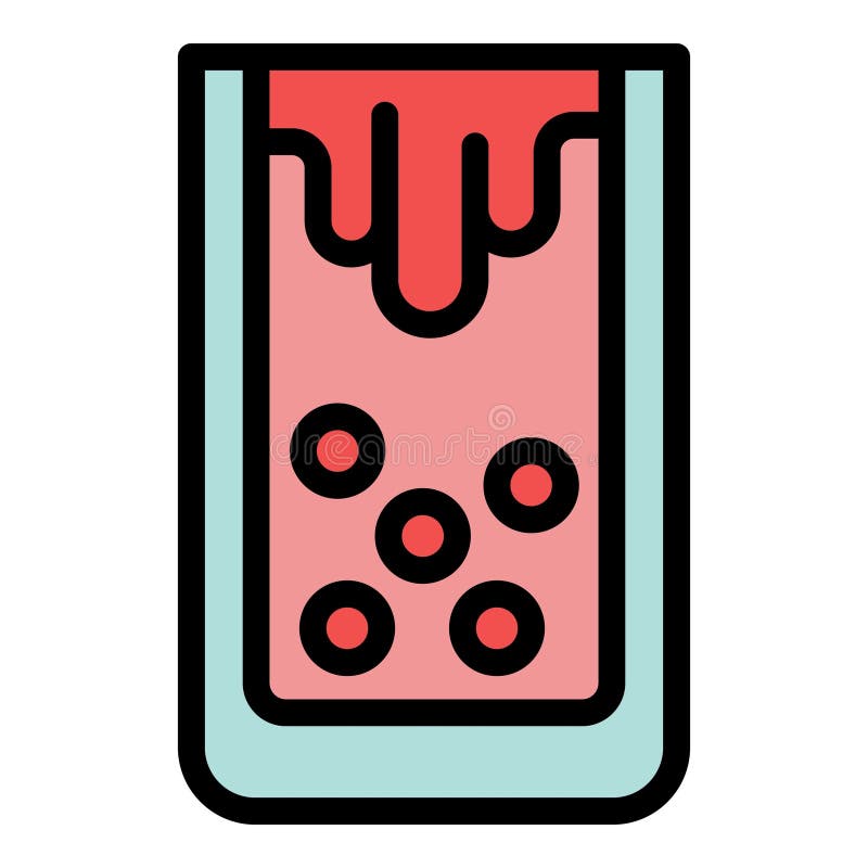 Laboratory Glass Beaker Filled with Red Liquid and Bubbles Experiment ...