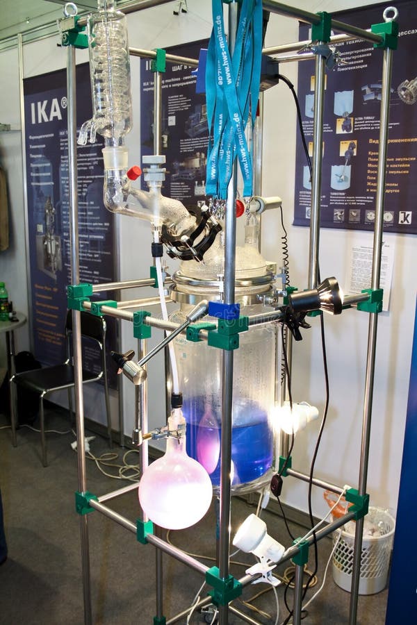 Laboratory Glass Chemical Reactor HWS Editorial Stock Photo - Image of ...