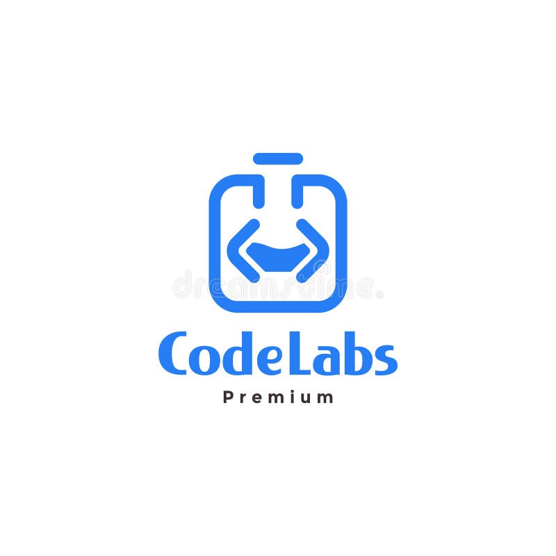 Laboratory Glass with Coding Logo Symbol Icon Vector Graphic Design ...