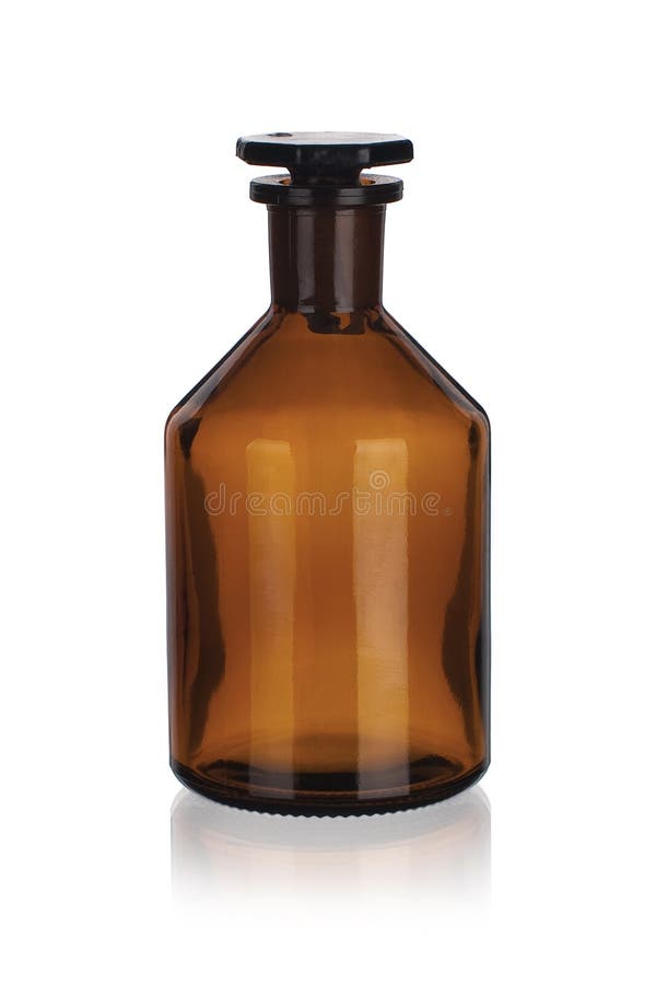 Laboratory Glass U Tube Isolated on White Stock Image - Image of fluid ...