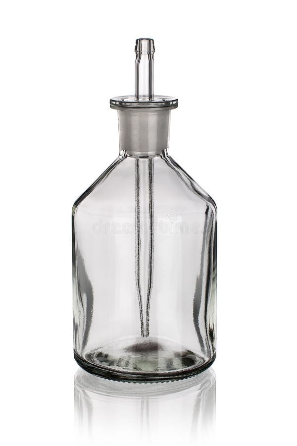 Laboratory Glass U Tube Isolated on White Stock Image - Image of fluid ...